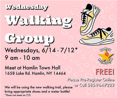 Town of Hamlin Recreation Department: Wednesday Walking Group